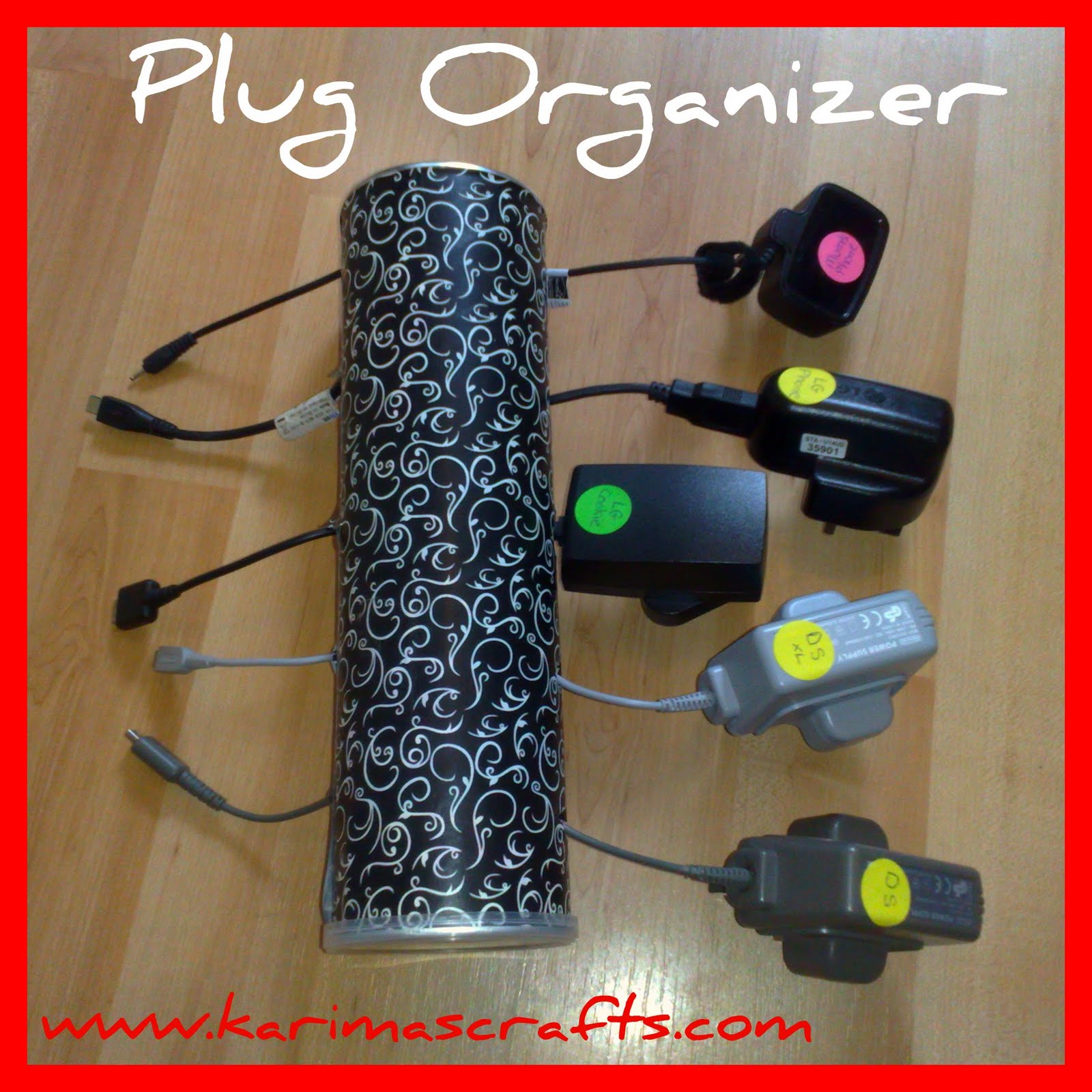 Karima's Crafts: Plug Organizer Tutorial