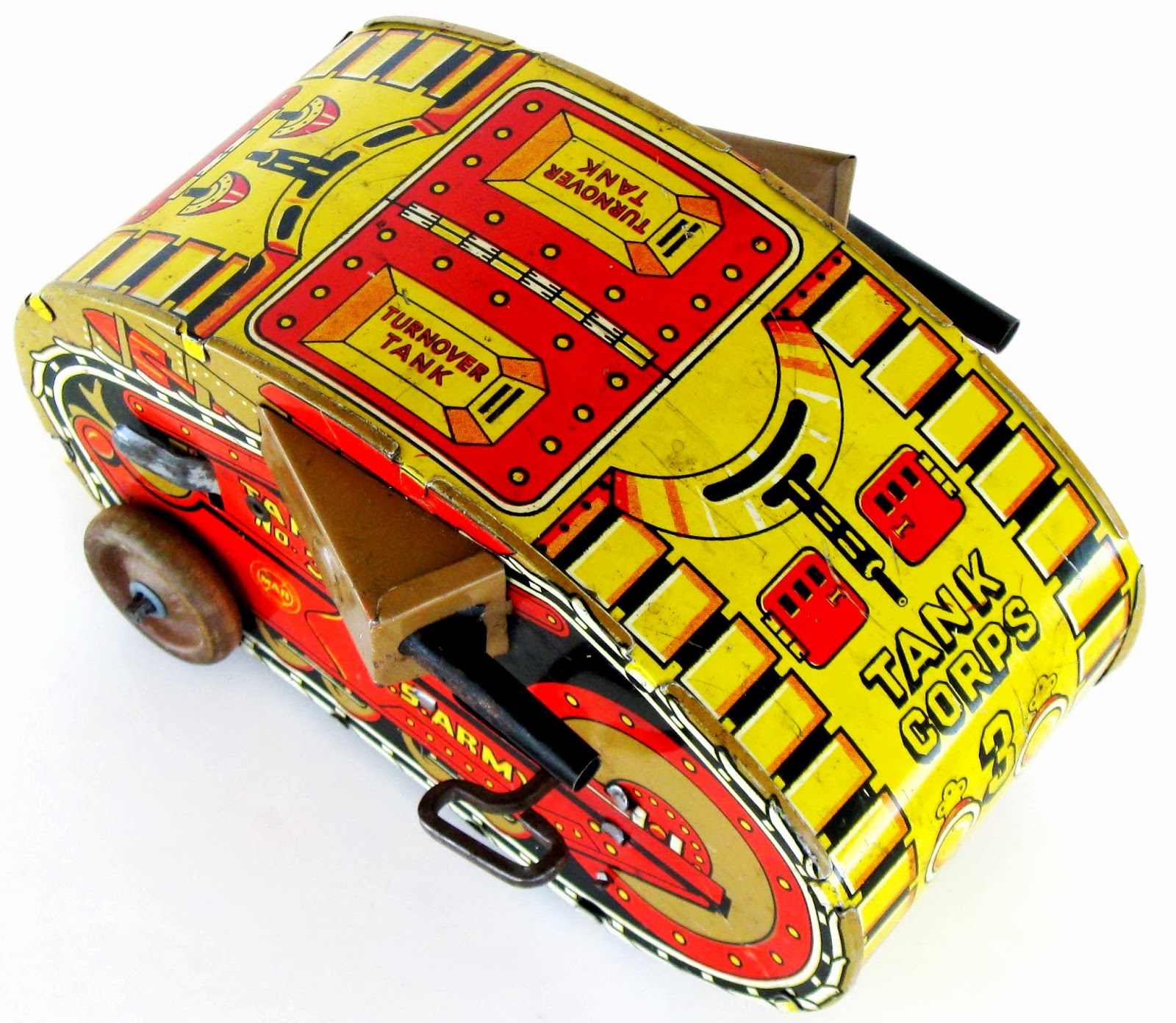 Toys and Stuff: Marx 1938 U.S. Army Tank No. 3 Turnover Tank