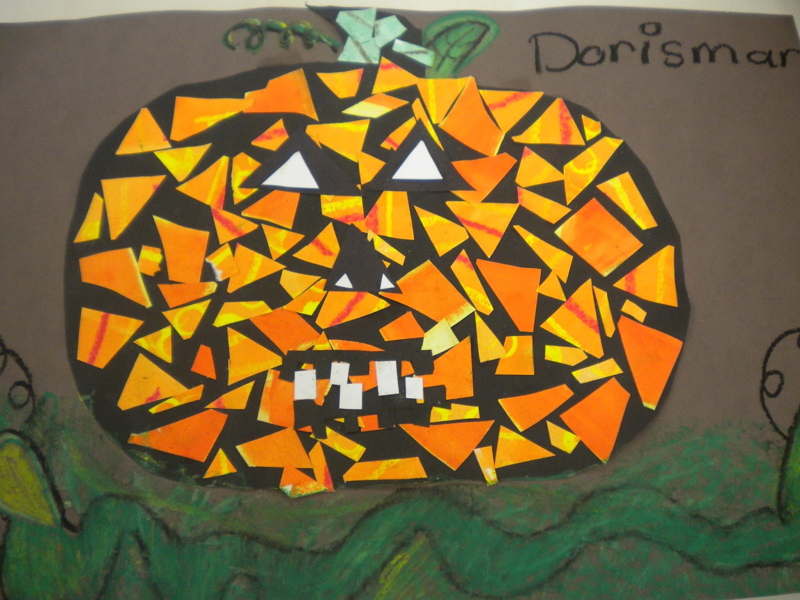 Mrs. Pierce's Polka Dot Spot: Pumpkin Mosaics