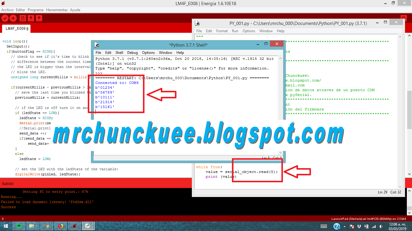 Stellaris LaunchPad & Energia: Puerto serie - Envió de datos para ...