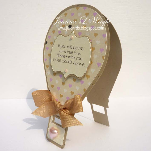 i love 2 cut paper: Hot Air Balloon Shaped Card