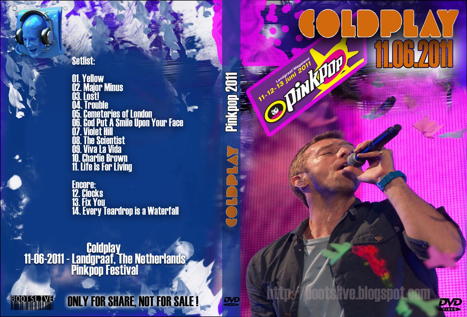 BOOTSLIVE: Coldplay - 2011-06-11 - Pinkpop Festival (DVD)