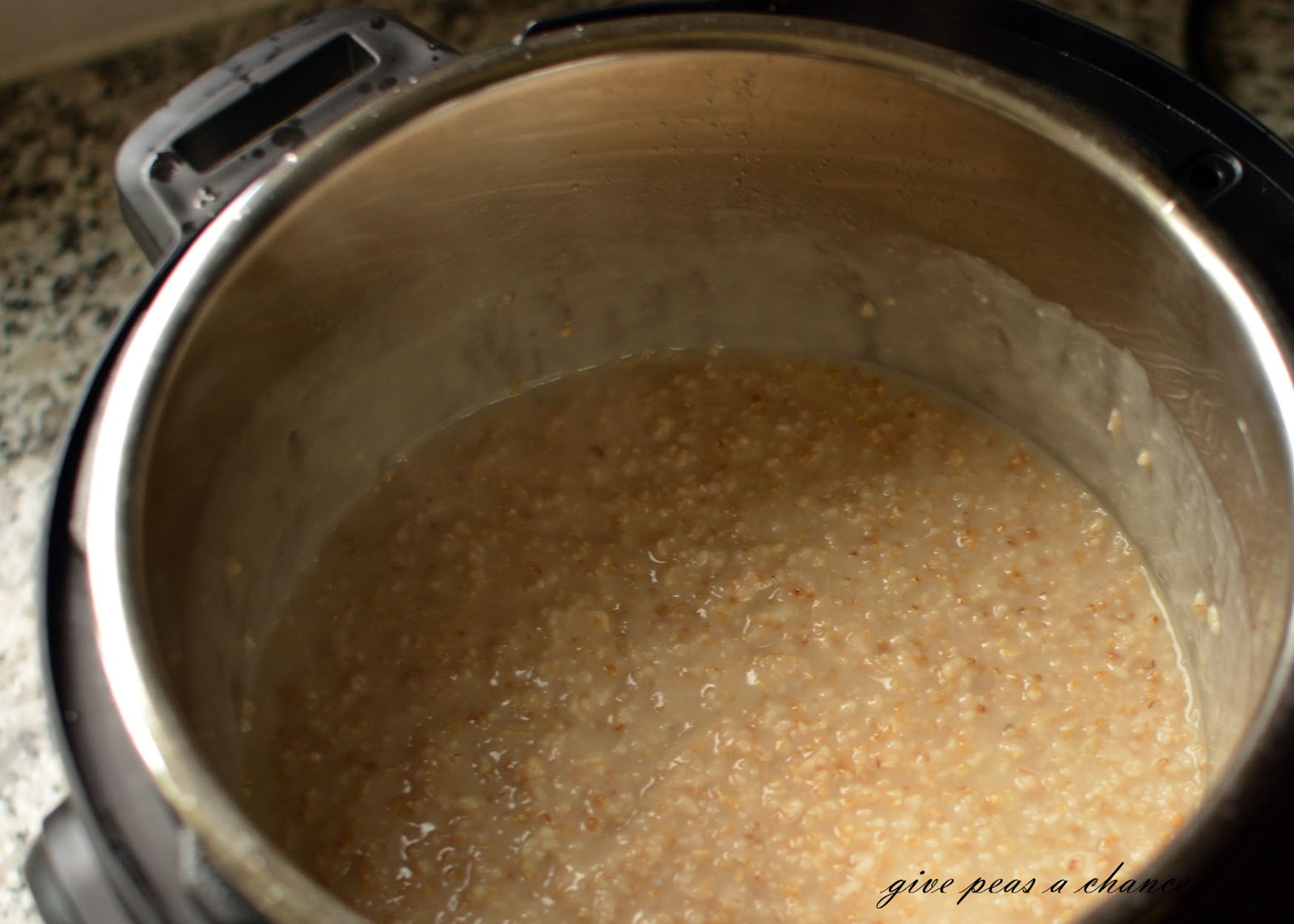 Give Peas a Chance: Pressure Cooker/ Instant Pot Steel Cut Oats