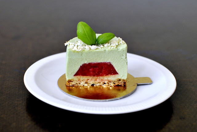 Basil Strawberry Mousse Cakes | Baking with Marianne