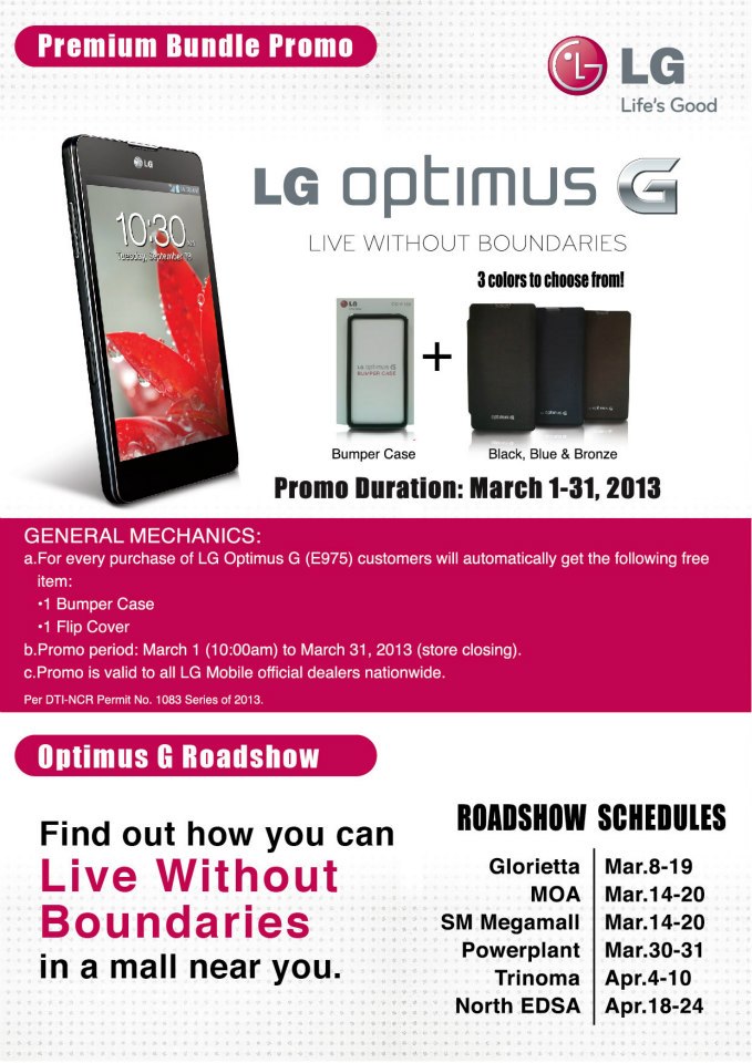 Manila Shopper: LG Smartphone Promo: Mar 2013