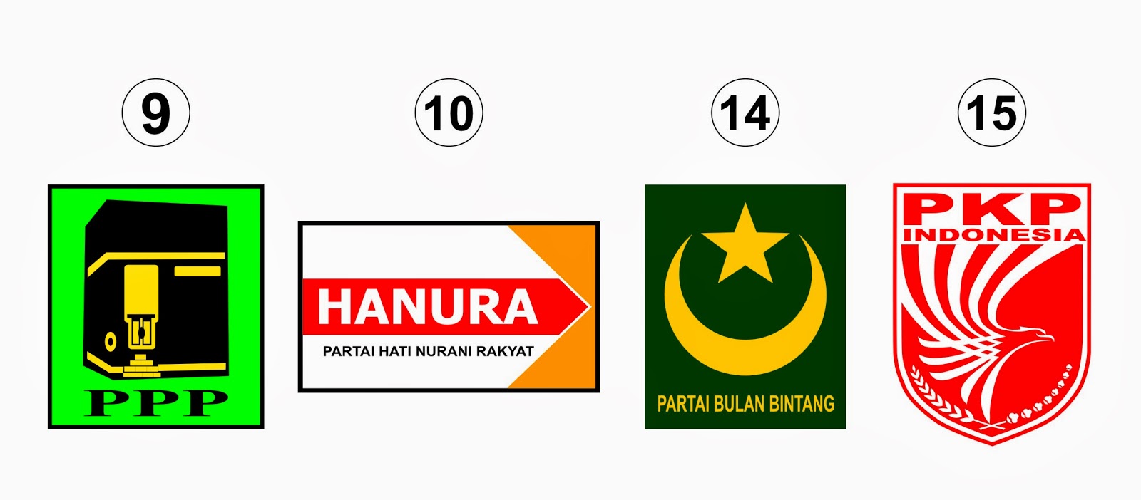 Logo 12 Partai Politik Nasional Peserta Pemilu 2014 - tadungkung
