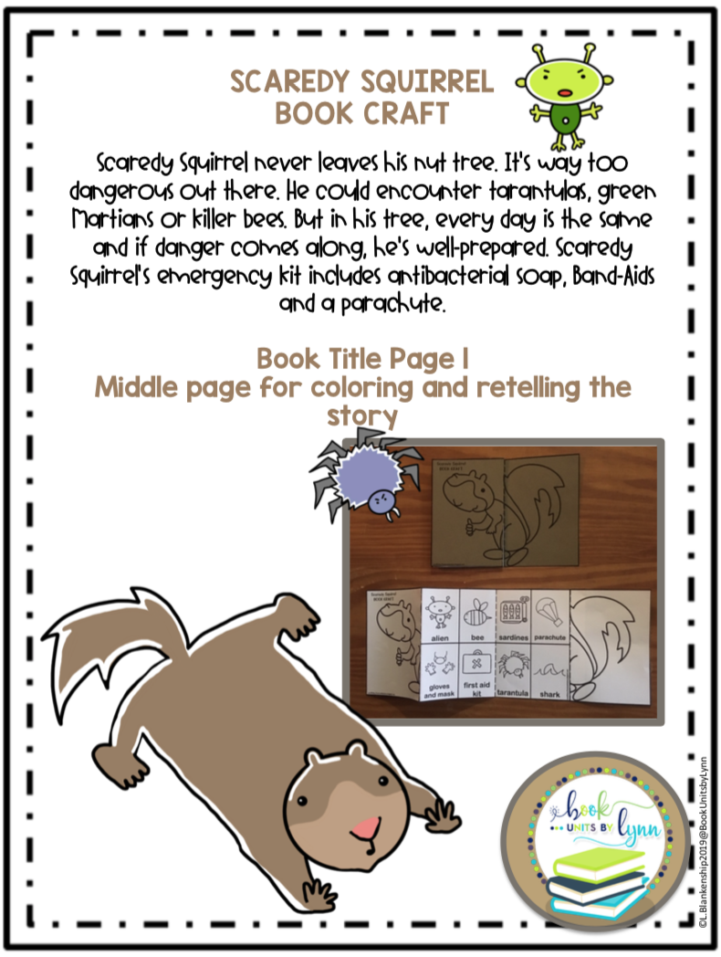 SCAREDY SQUIRREL BOOK CRAFT ~ Book Units by Lynn