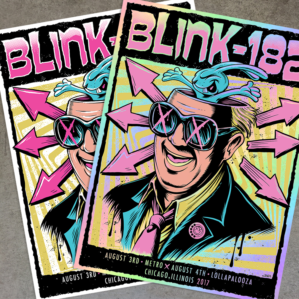 INSIDE THE ROCK POSTER FRAME BLOG: Brandon Heart blink 182 Chicago ...