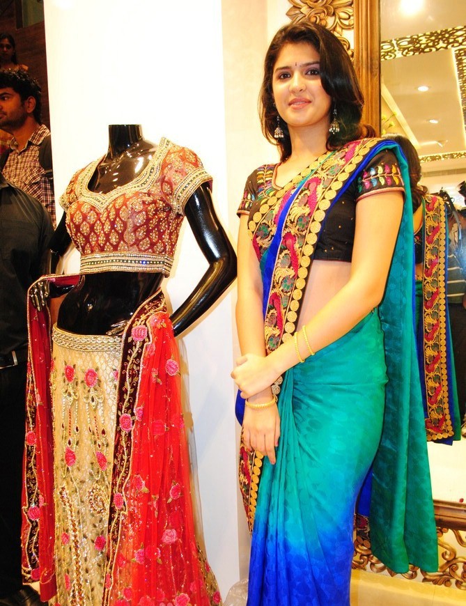 INDIAN ACTRESS: Deeksha Seth dual color saree in low waist show at ...