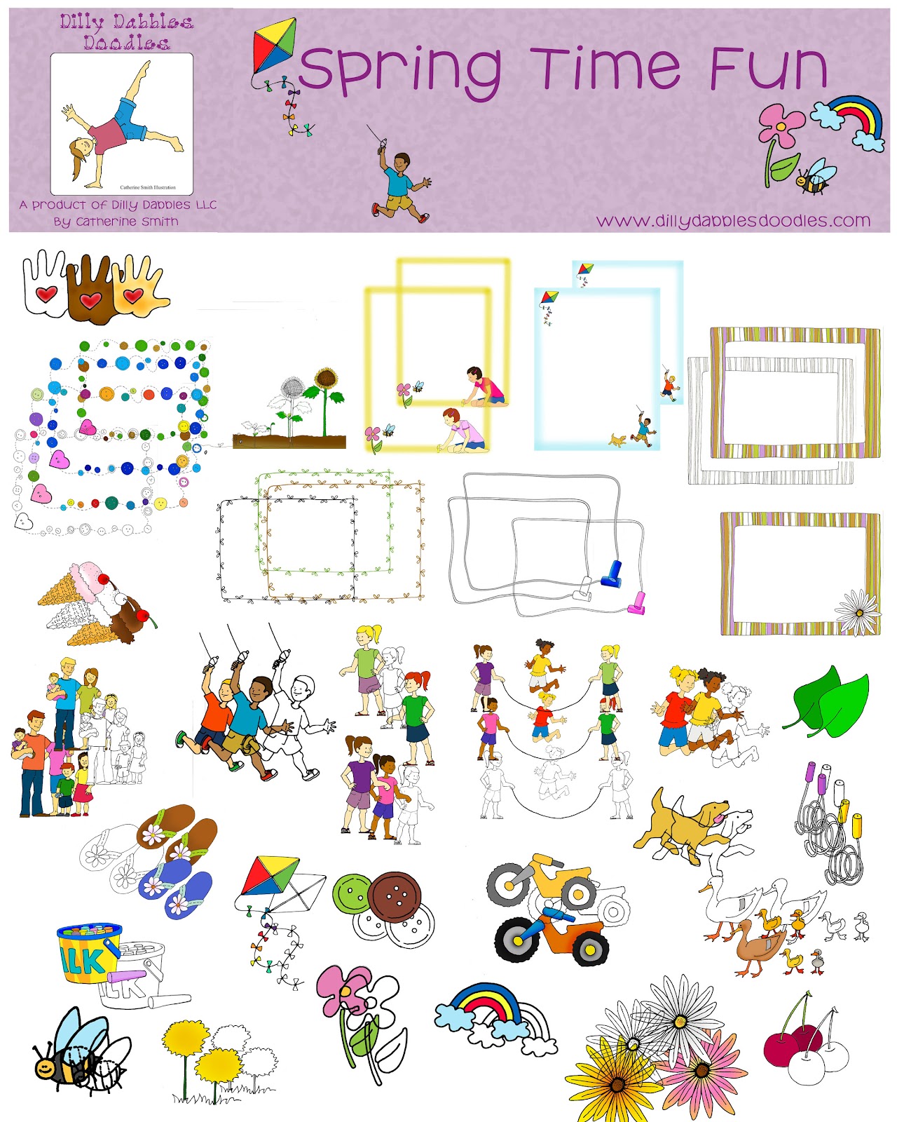Digital Graphics for Spring and Summer Fun - Classroom Freebies