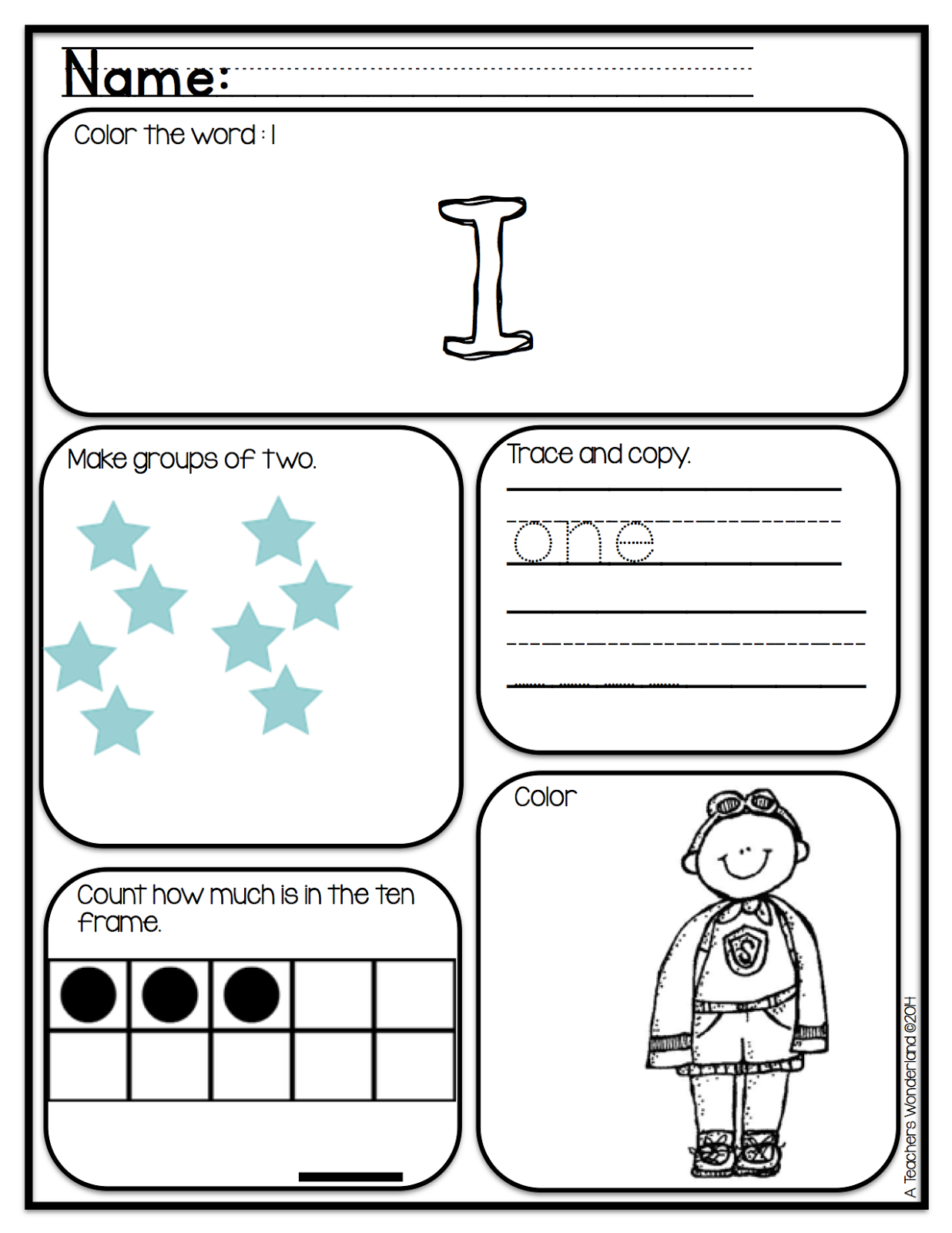 A Teachers Wonderland: Kindergarten Morning Work