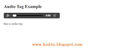 HTML Audio Tag Example