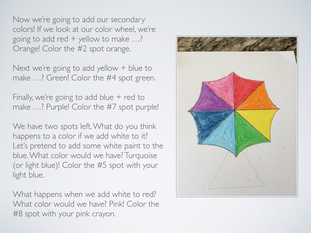 Art-A-Baloo Crew: Color Wheel Umbrellas: A Lesson in Color and Texture