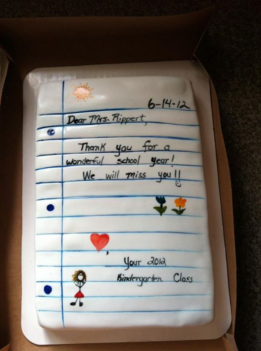 Katrina's Custom Cakes: End of Year Teacher Appreciation Cake