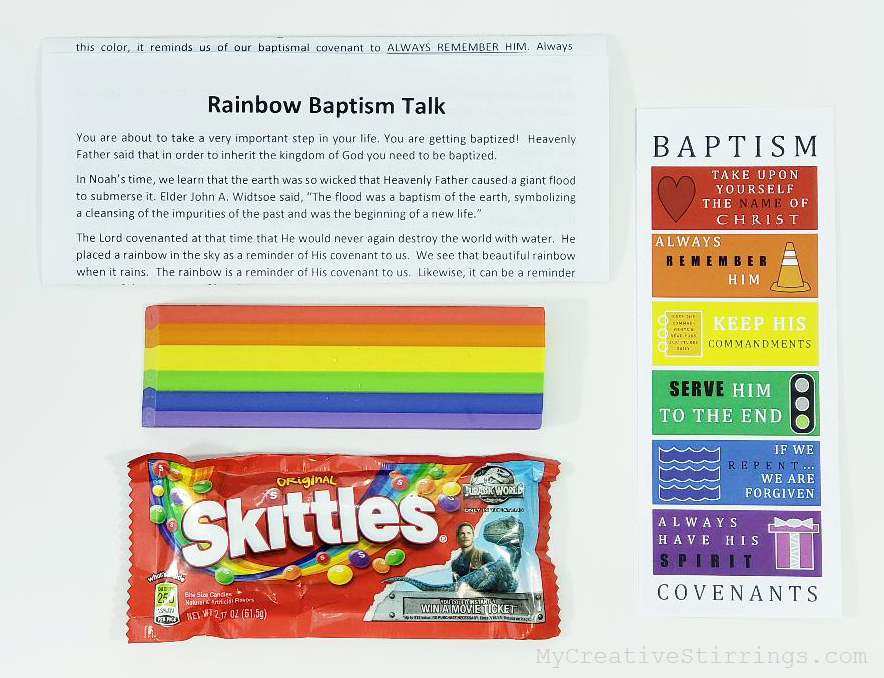 My Creative Stirrings: Baptism Rainbow Bookmark