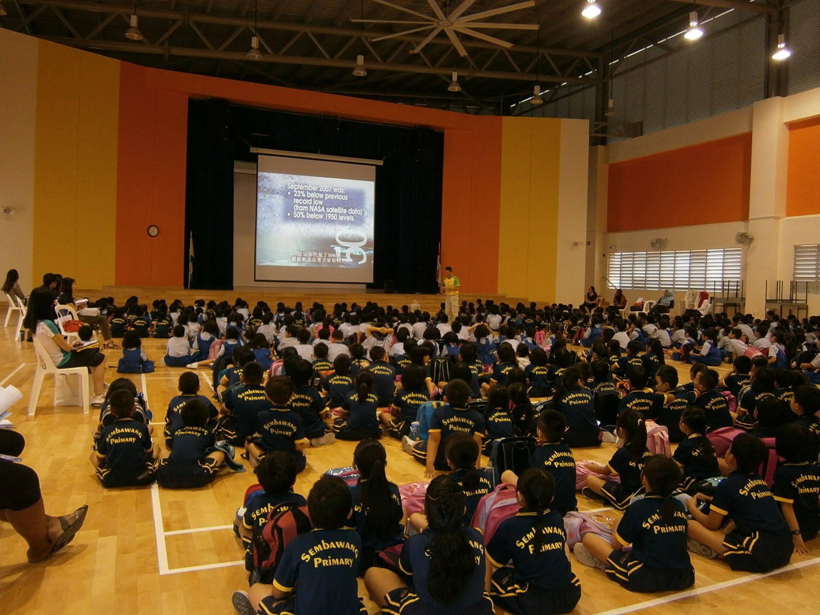 SOS Global warming: Assembly Talk @ Sembawang Primary (29 Jul)