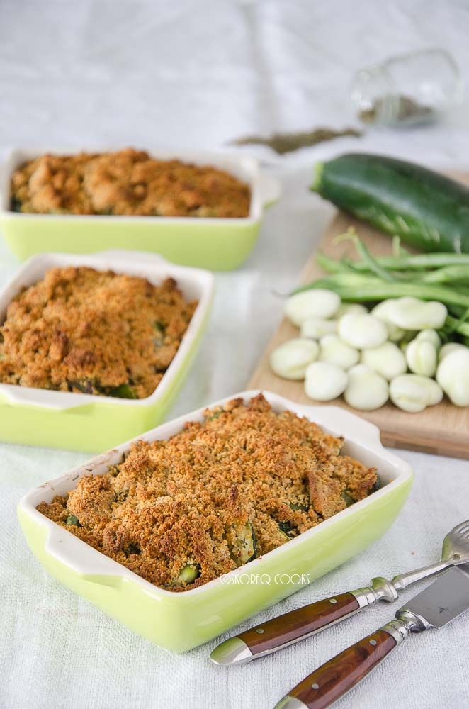 skoraq cooks and other stories: Crumble z letnich, zielonych warzyw ...