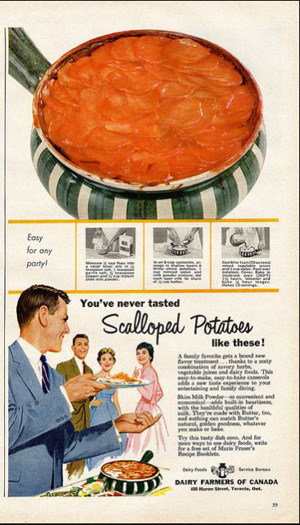 Vintage: Vintage 1950s Scalloped Potatoes