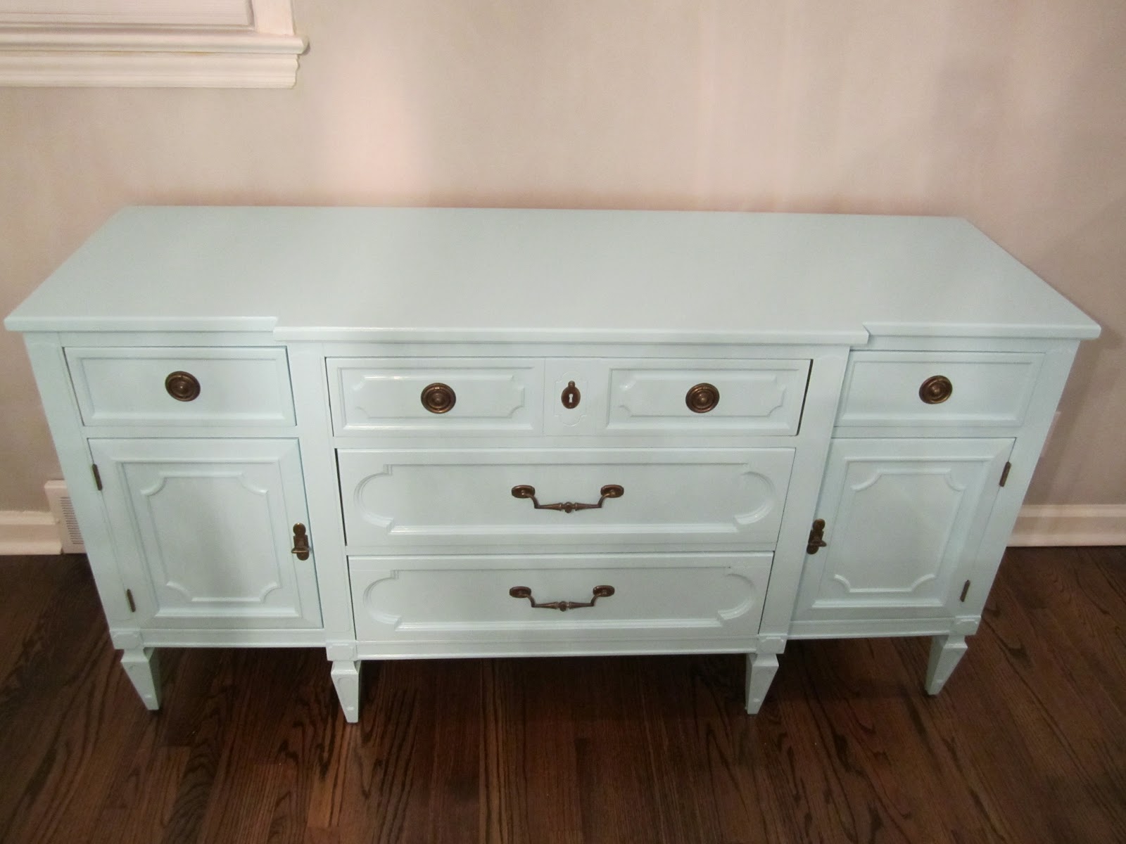 Beautiful Painted Aqua Buffet, before and afterDIY Show Off ™ – DIY ...