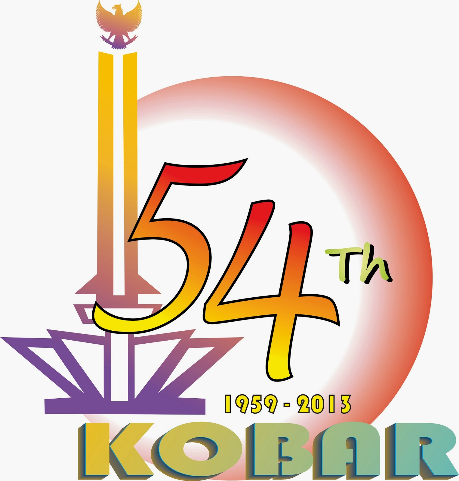 WAWAN PANGKALAN BUN DESIGN : LOGO HUT KE - 54 KABUPATEN KOTAWARINGIN BARAT