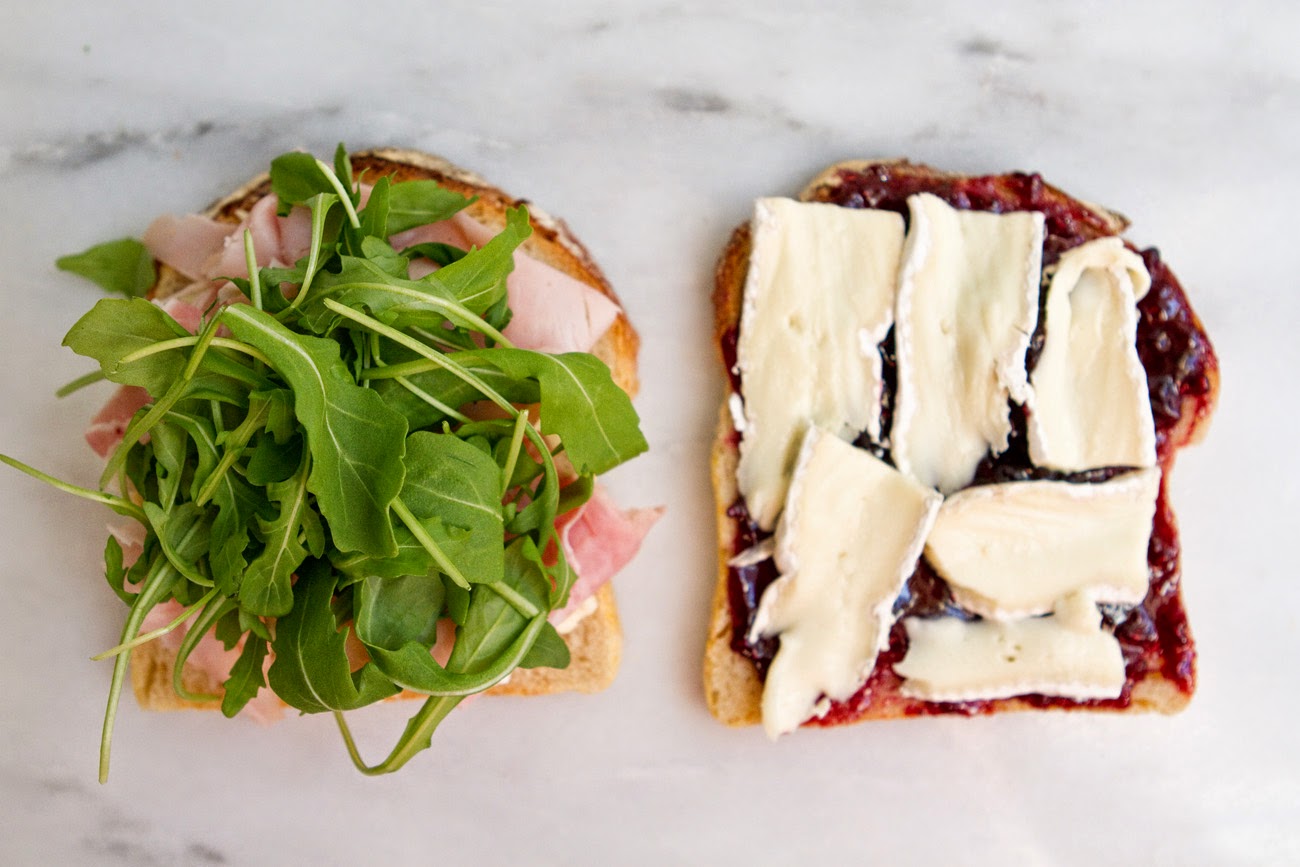 Little Market Kitchen: Toasted Ham, Brie, and Raspberry Sandwiches