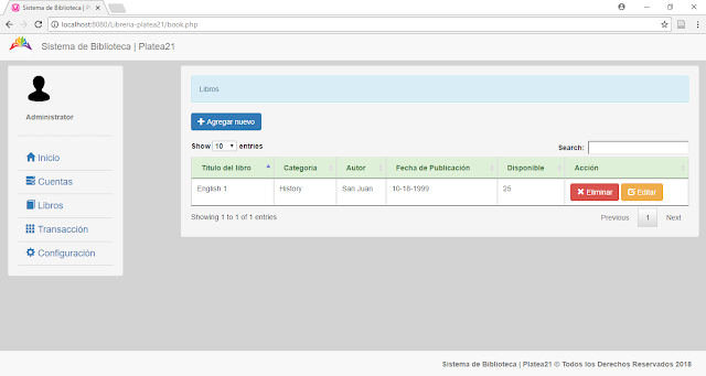 Sistema de Biblioteca Básica - PHP & MySql - Platea21