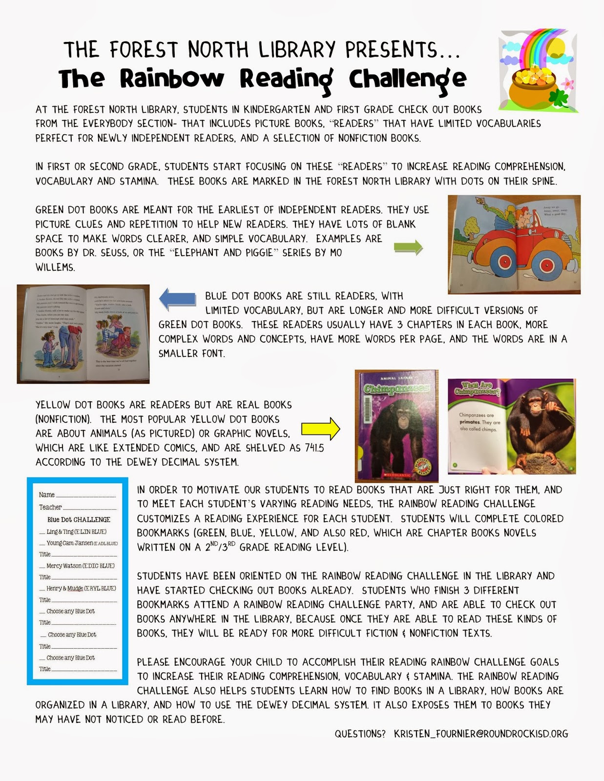 Forest North Library: Rainbow Reader Celebration