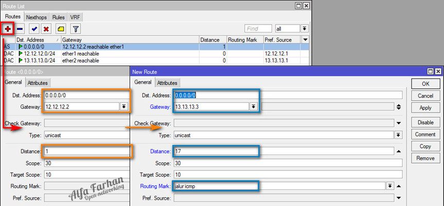 ECMP - Routing Mark dan Firewall Mangle di Mikrotik ~ Open Networking