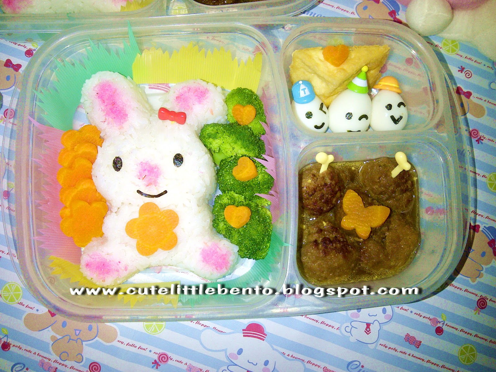 Cute Little Bento: Cute Bunny ,,, Bento # 025