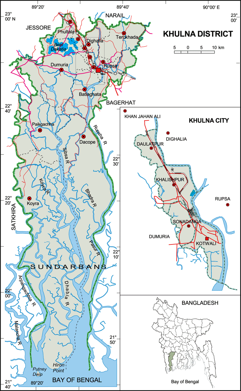 Khulna District [Upazila wise Mouza Maps & Information]