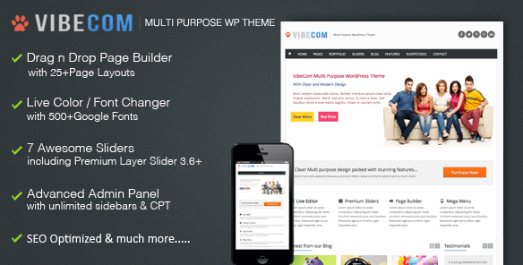 24 Plantillas Responsive Bootstrap por ThemeForestSocial Media