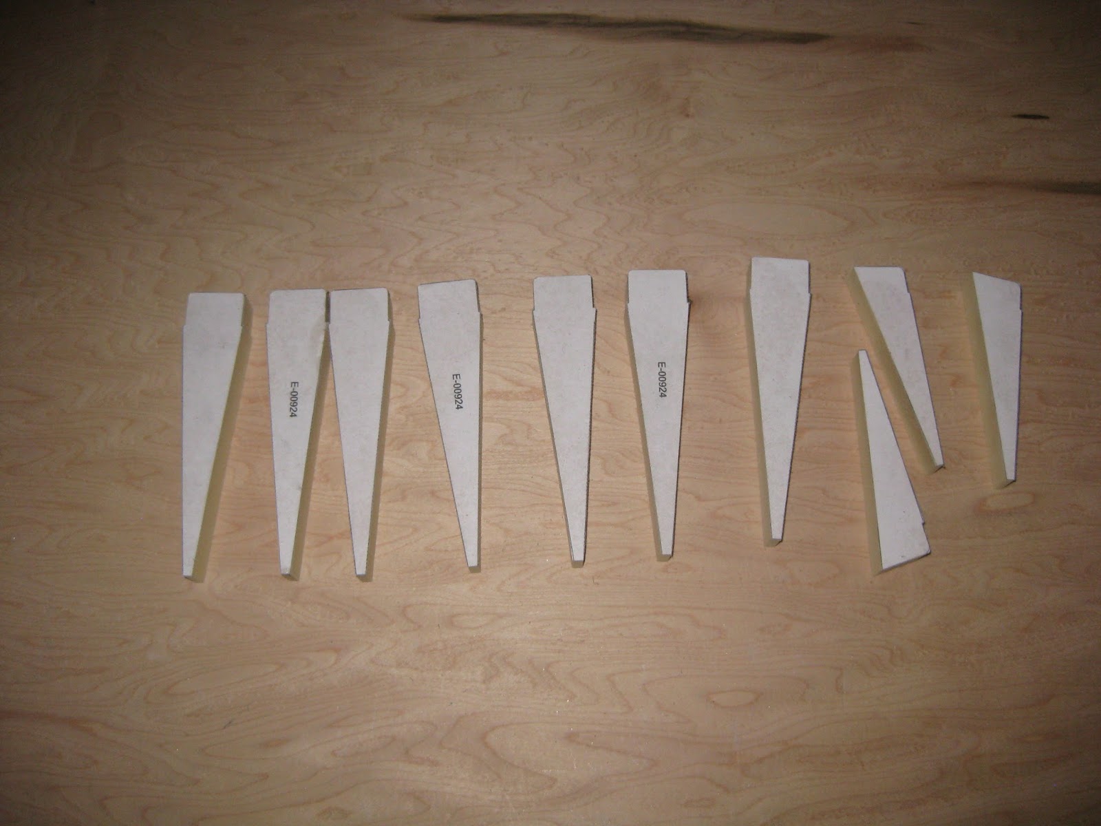 E's Van's RV-14A: Empennage: Elevators. Trailing edge ribs cut and left ...