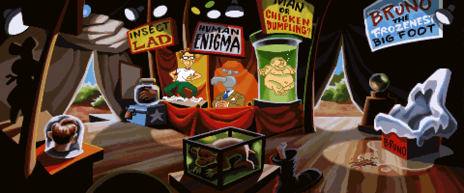 304: Foreground objects in adventure game scenery