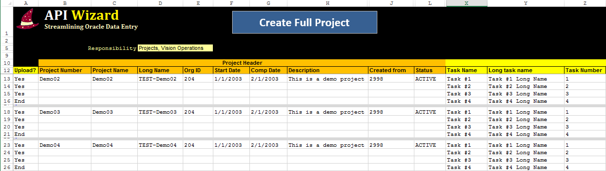 Getting the most out of Oracle (an API Wizard blog): Oracle Projects ...