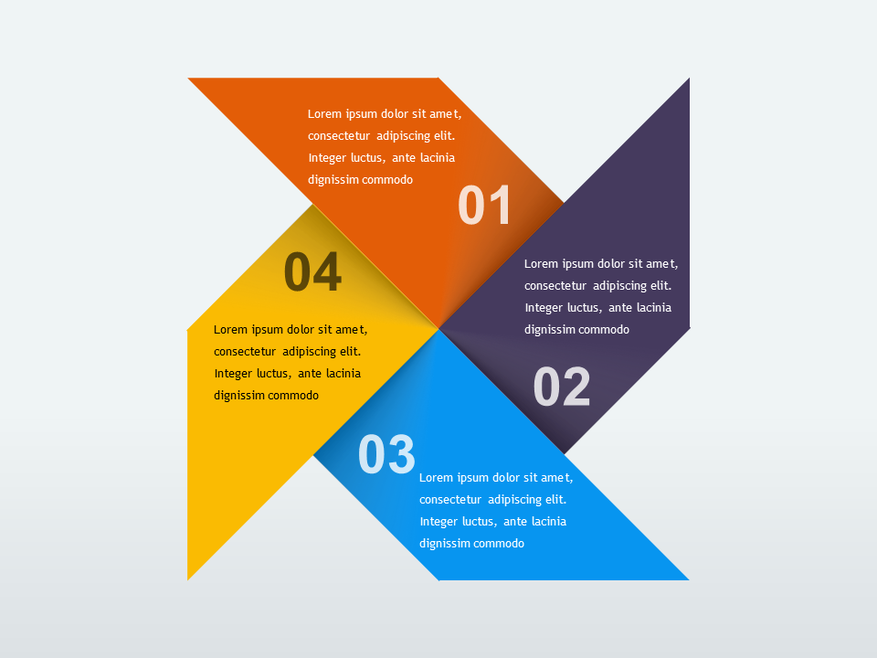 Flat Pinwheel PowerPoint Templates - PowerPoint Free