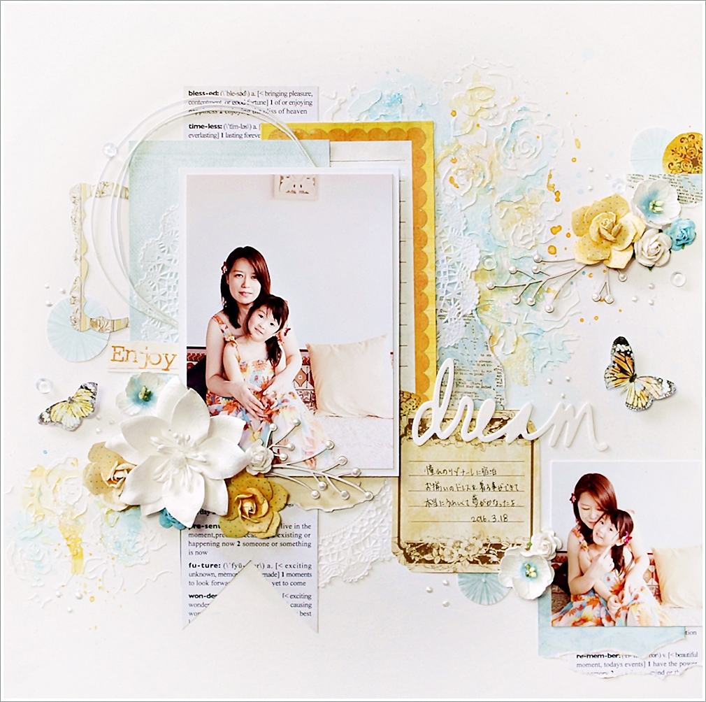 shimmerz DT work(dream layout) 石垣島での写真を使って。