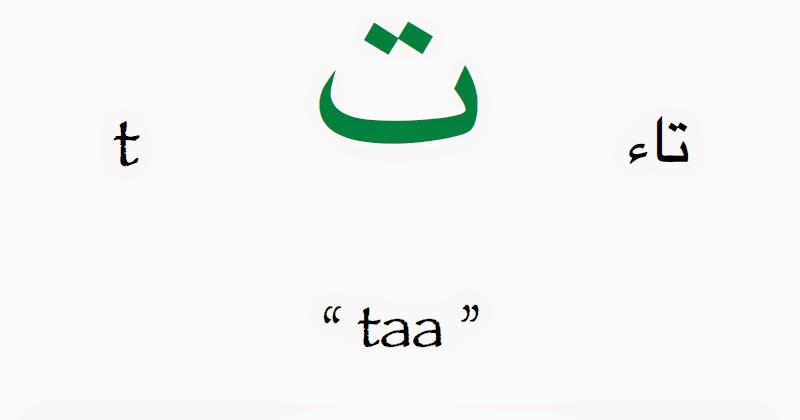 ArabicSpeaker: Today's Arabic Letter: "taa" ت