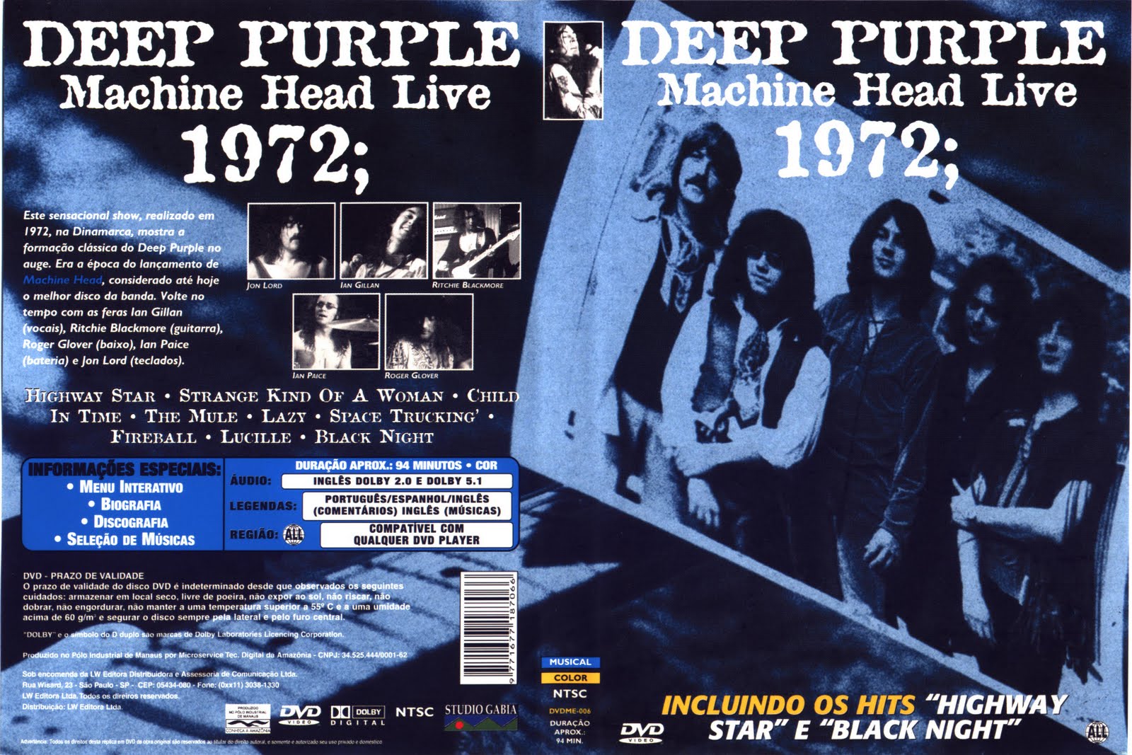 STAY ROCK: Deep Purple - Machine Head Live (1972) (DVD)