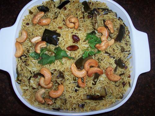 Sri Lankan Tasty Recipes: Brinjal Rice