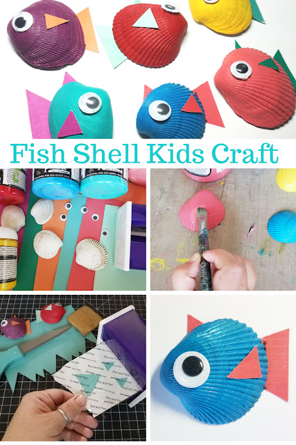 Erin Reed Makes: Colorful Shell Fish Kids Craft