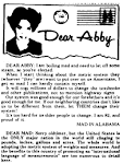 ssshakinallover: Dear Abby (spotted in the advice columns)