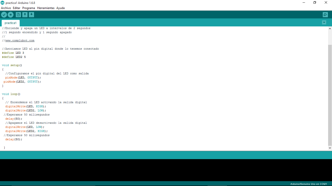 Portfolio de tecnología: Arduino, práctica 2