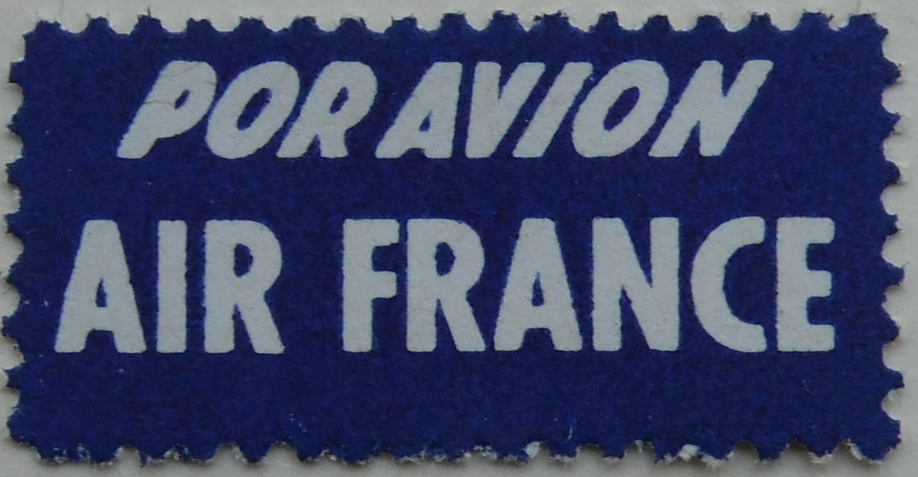 International Airmail And Priority Mail Labels: France: Air France ...