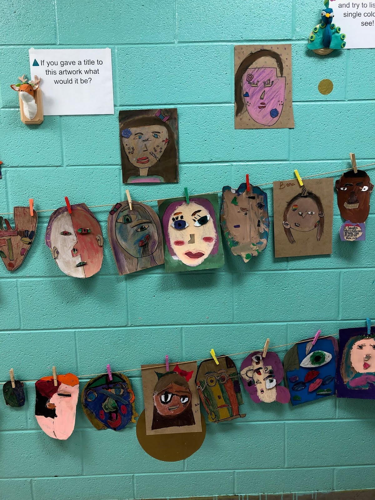 3rd grade Pablo Picasso Self Portraits