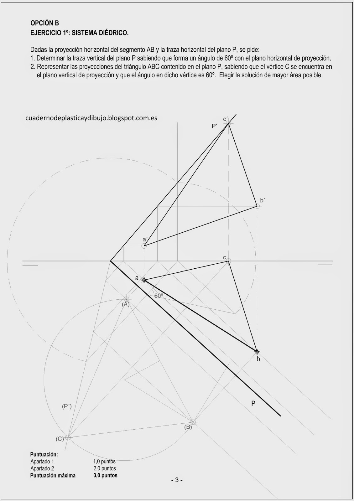 superARTE : DIBUJO TÉCNICO. EXAMEN DE SELECTIVIDAD 2012.OPCIÓN B ...