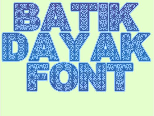 Font Batik Dayak