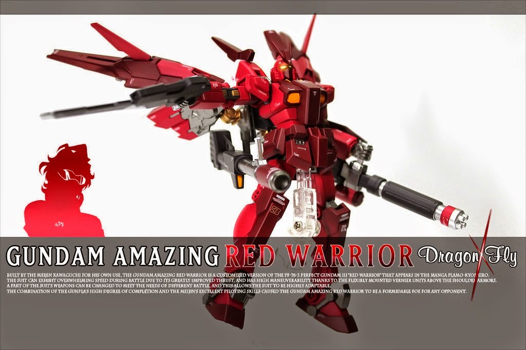 Gundam Family: HGBF 1/144 Gundam Amazing Red Warrior Dragonfly Custom Build