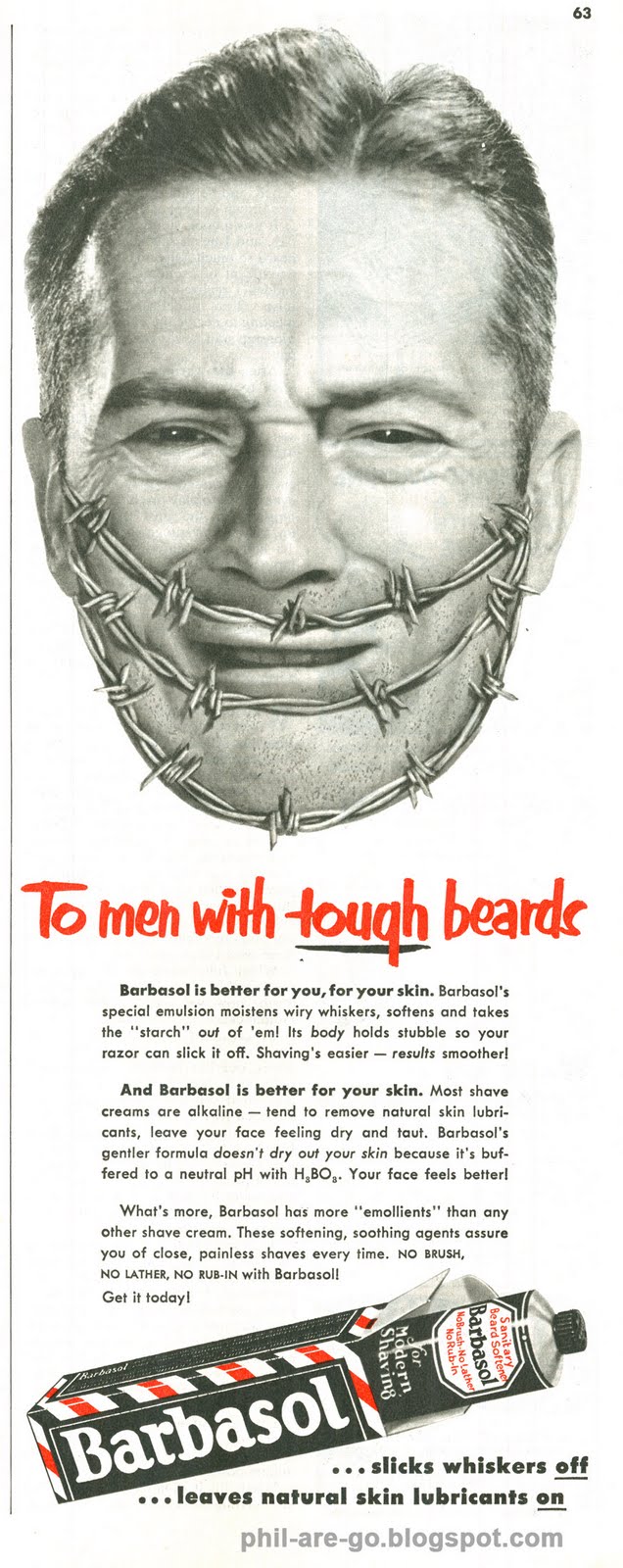 Phil Are Go!: Barbed-asol Wire face - (See what I did there?)