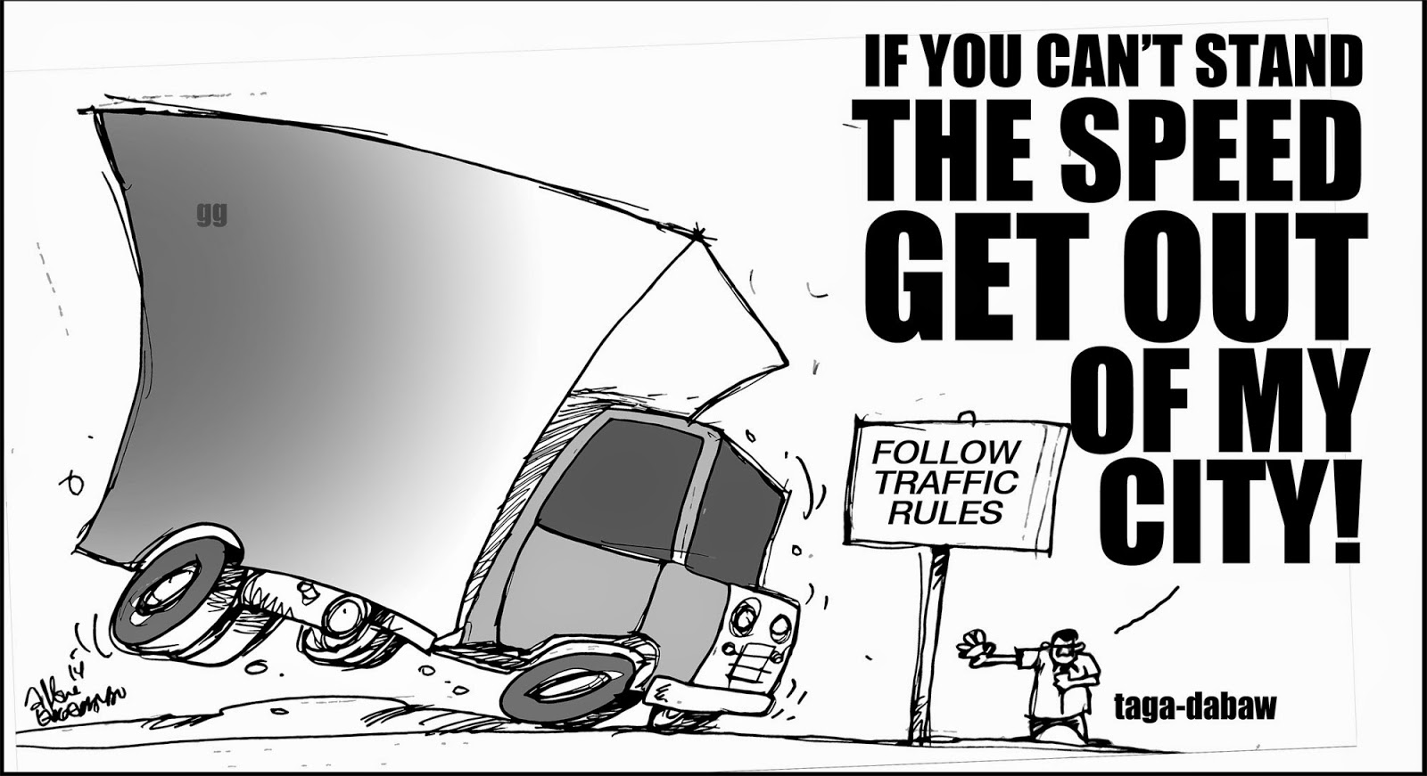 arlene pasaje cartoons: speed limits...