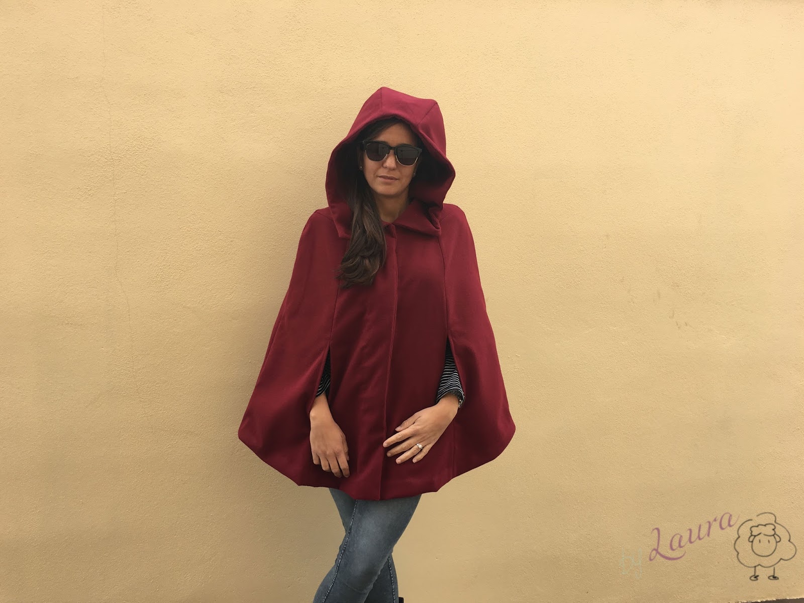 La cestita de la abuela: Mis trabajos: capa burdeos